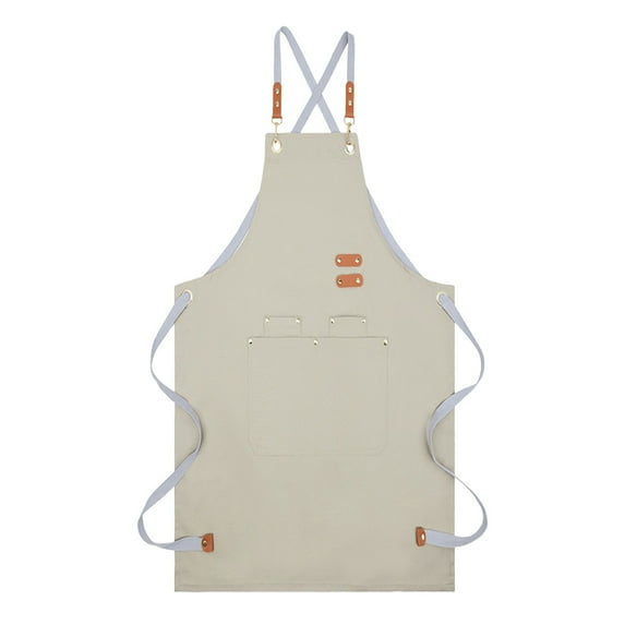 ZCSKFIN Cotton Canvas Work Apron for Kitchen and Cooking, Bib Design ...