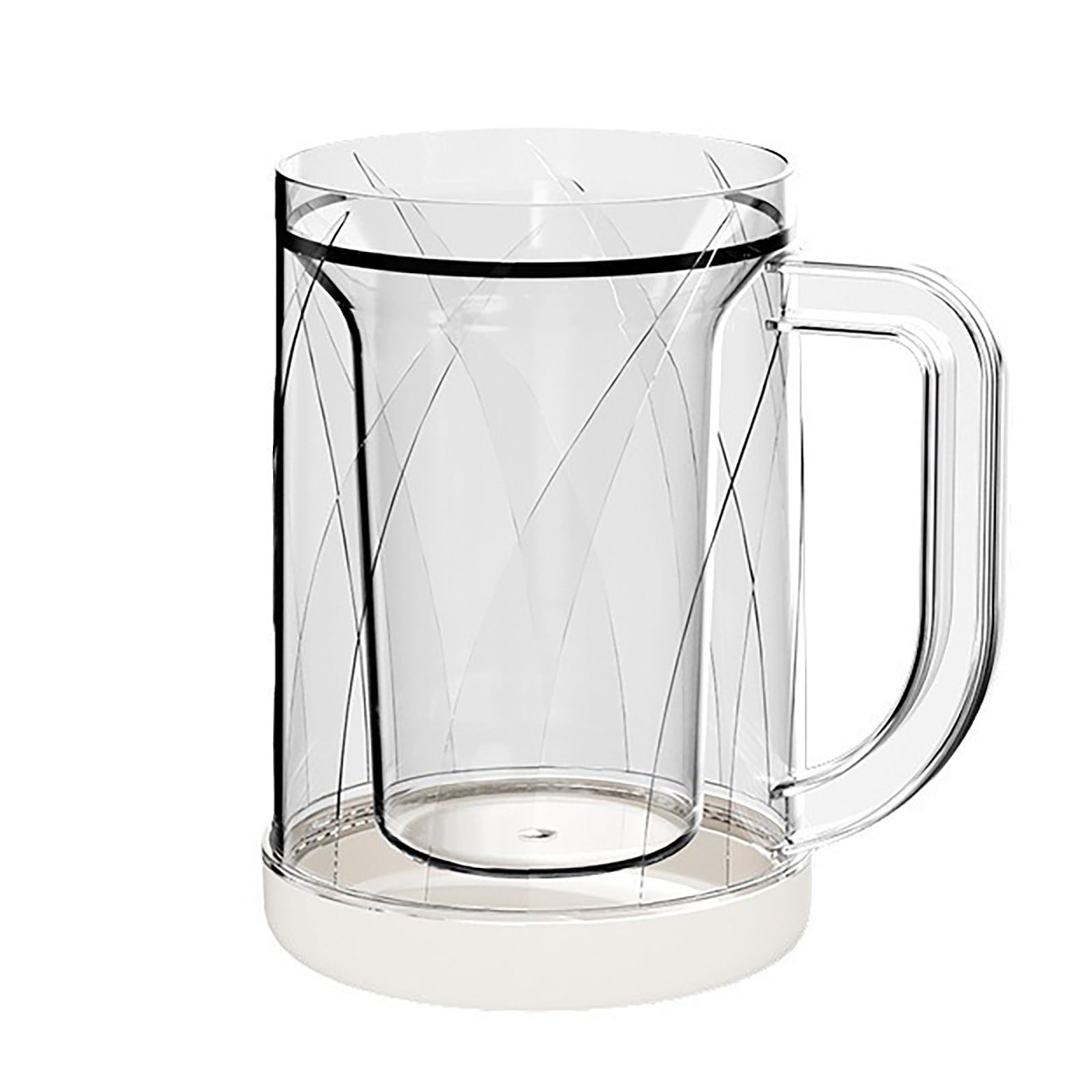 ZCSKFIN Double layered beer glass, Frozen Beer Mugs for Freezer Double ...
