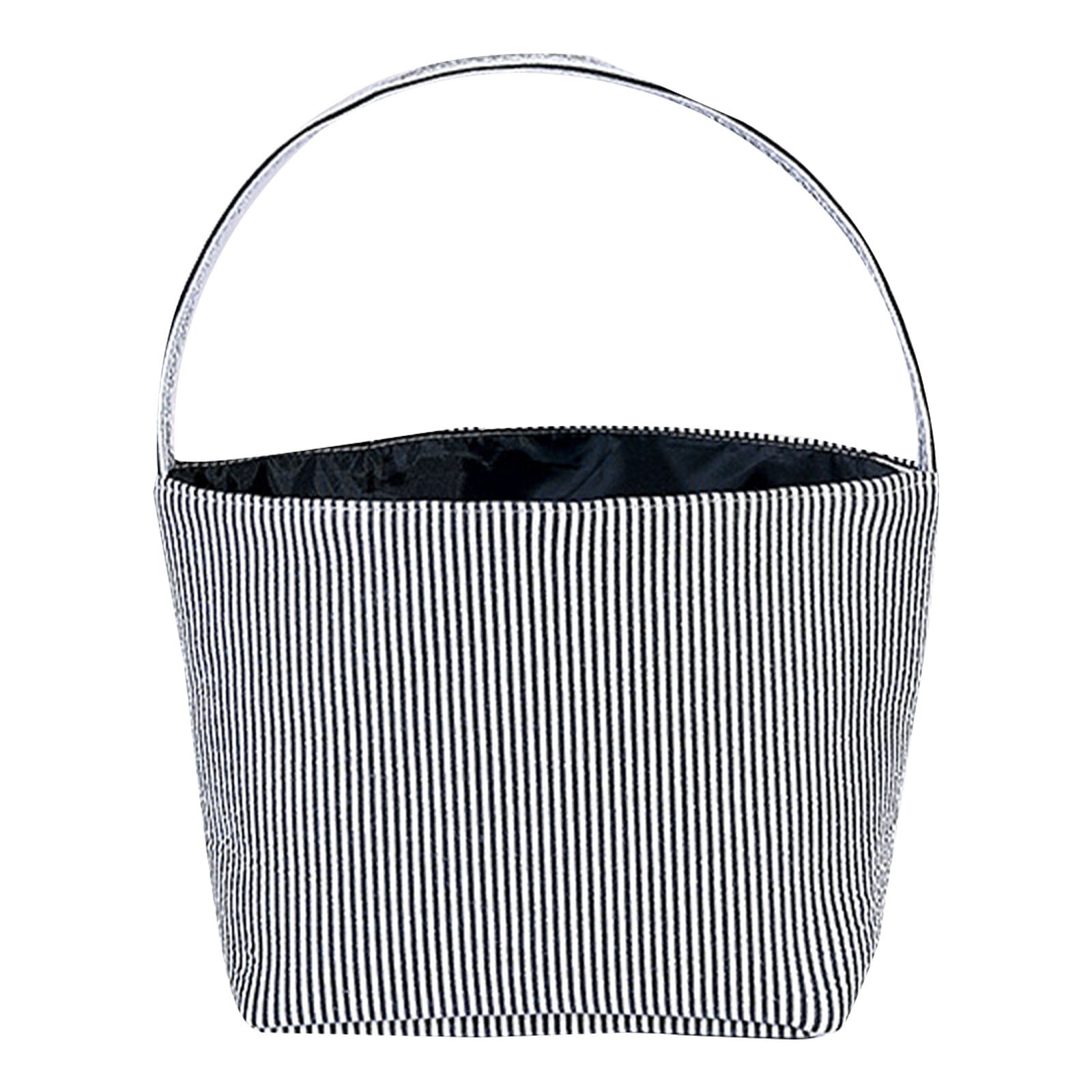 ZCSKFIN Halloween Striped Handheld Basket Seersucker Fabric Portable ...