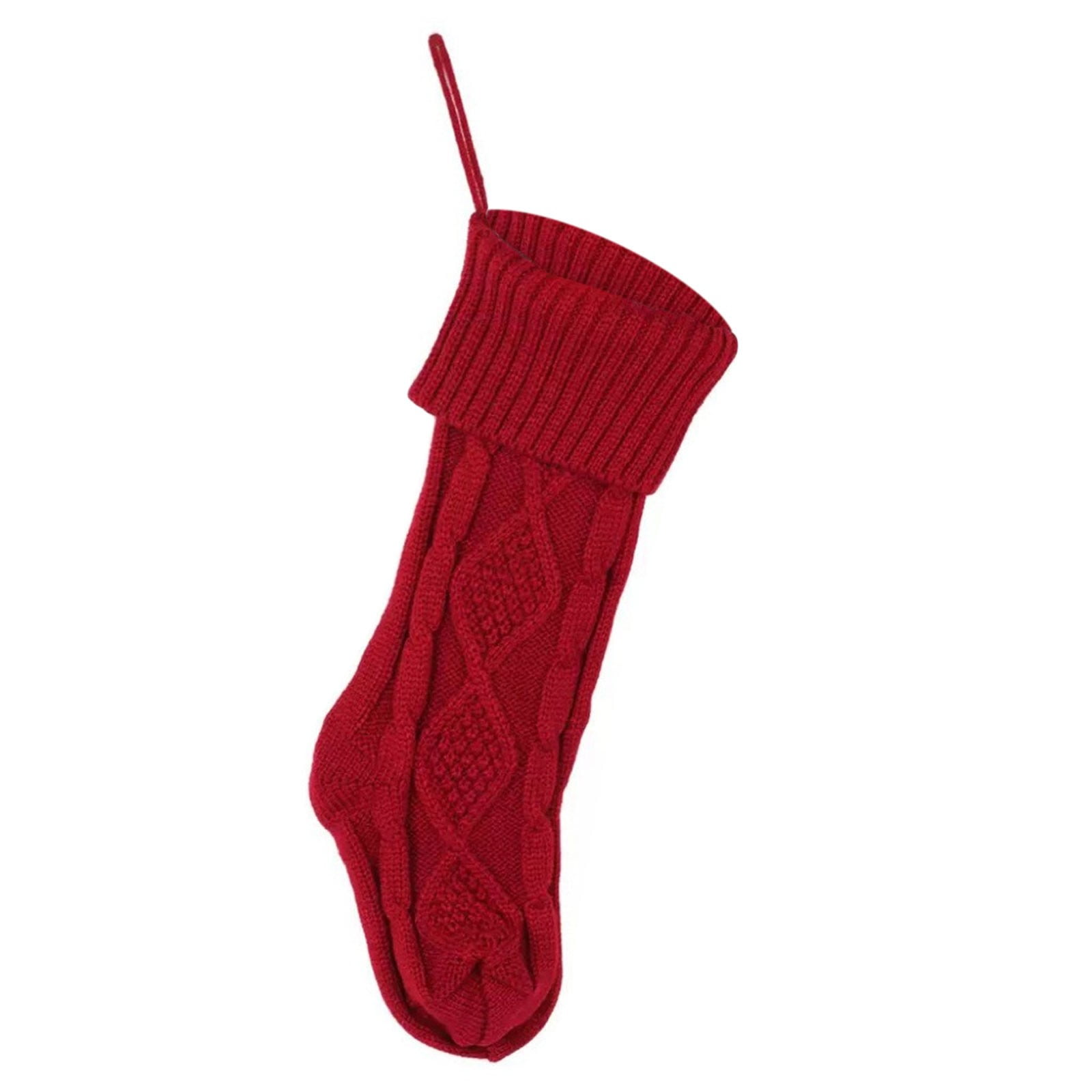 ZCSKFIN Knitted Christmas Stockings, Rustic Farmhouse Stocking ...