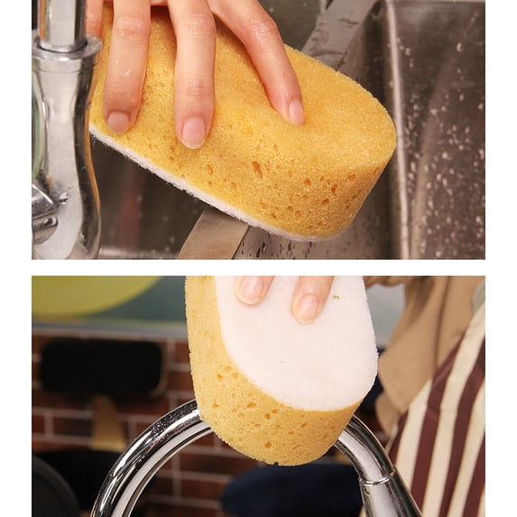 ZCSKFIN Large Cheese Shaped Multi-Purpose Cleaning Sponge, Durable and ...
