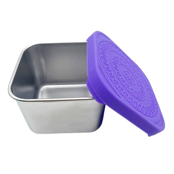 ZCSKFIN Leakproof Stainless Snack Containers with Silicone Lids ...