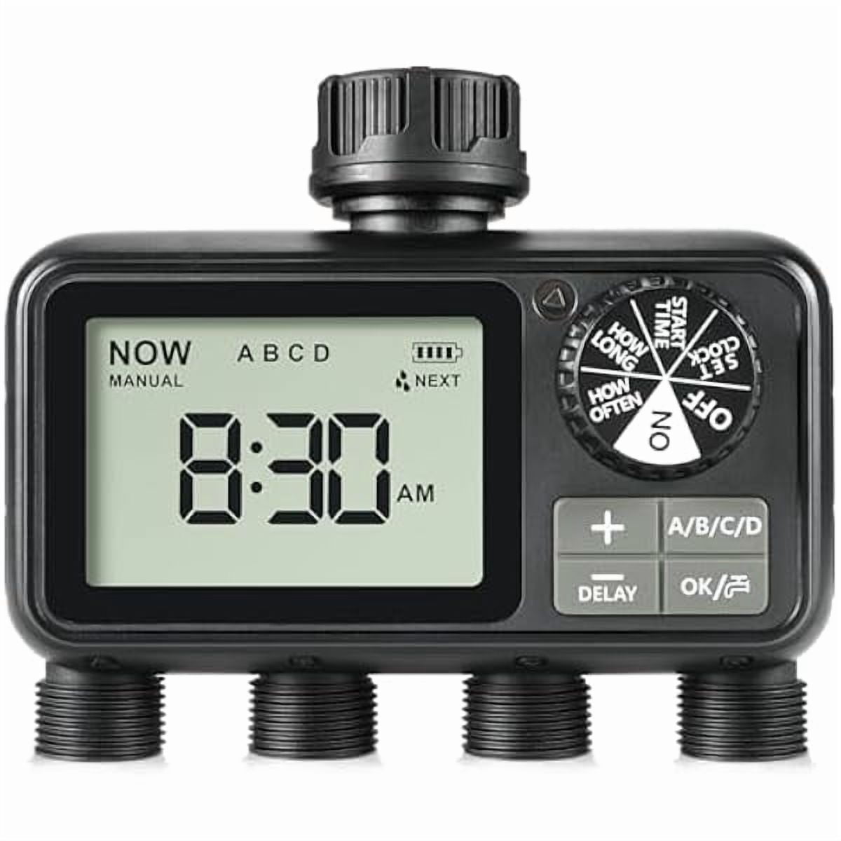 ZCSprinkler Timer,4 Outlets Programmable Water Timer for Garden Hose,Outdoor Hose Timers with ...