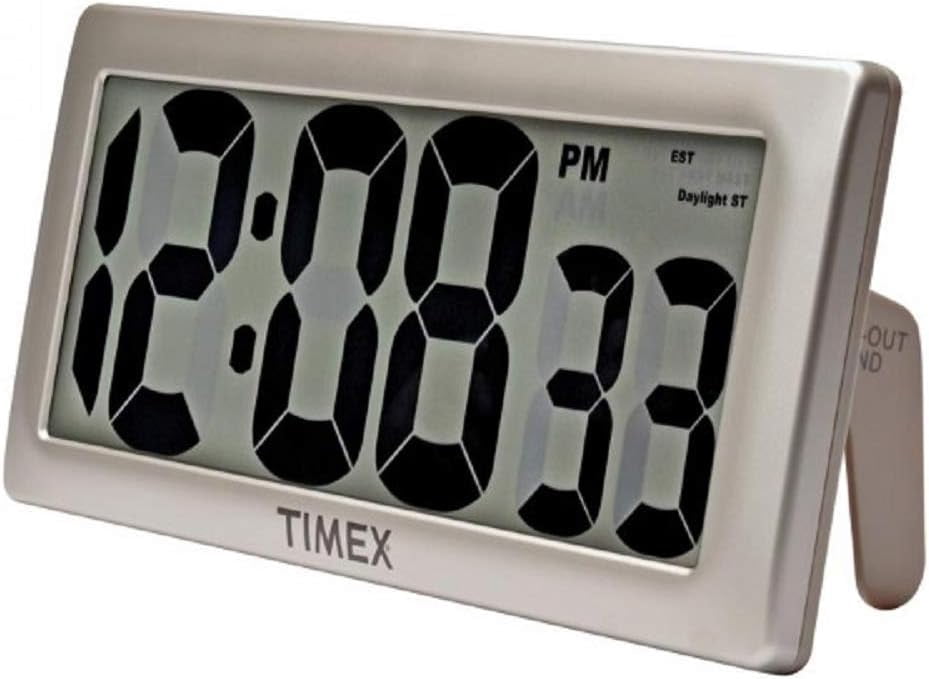 ZCXP 13.5" Large Digital Wall/Table Clock with Intelli-Time & 4" Digits ...