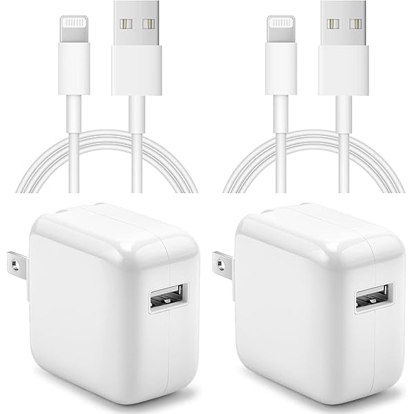 ZCiPad Charger iPhone Charger [2-Pack] 12W USB Wall Charger Foldable ...