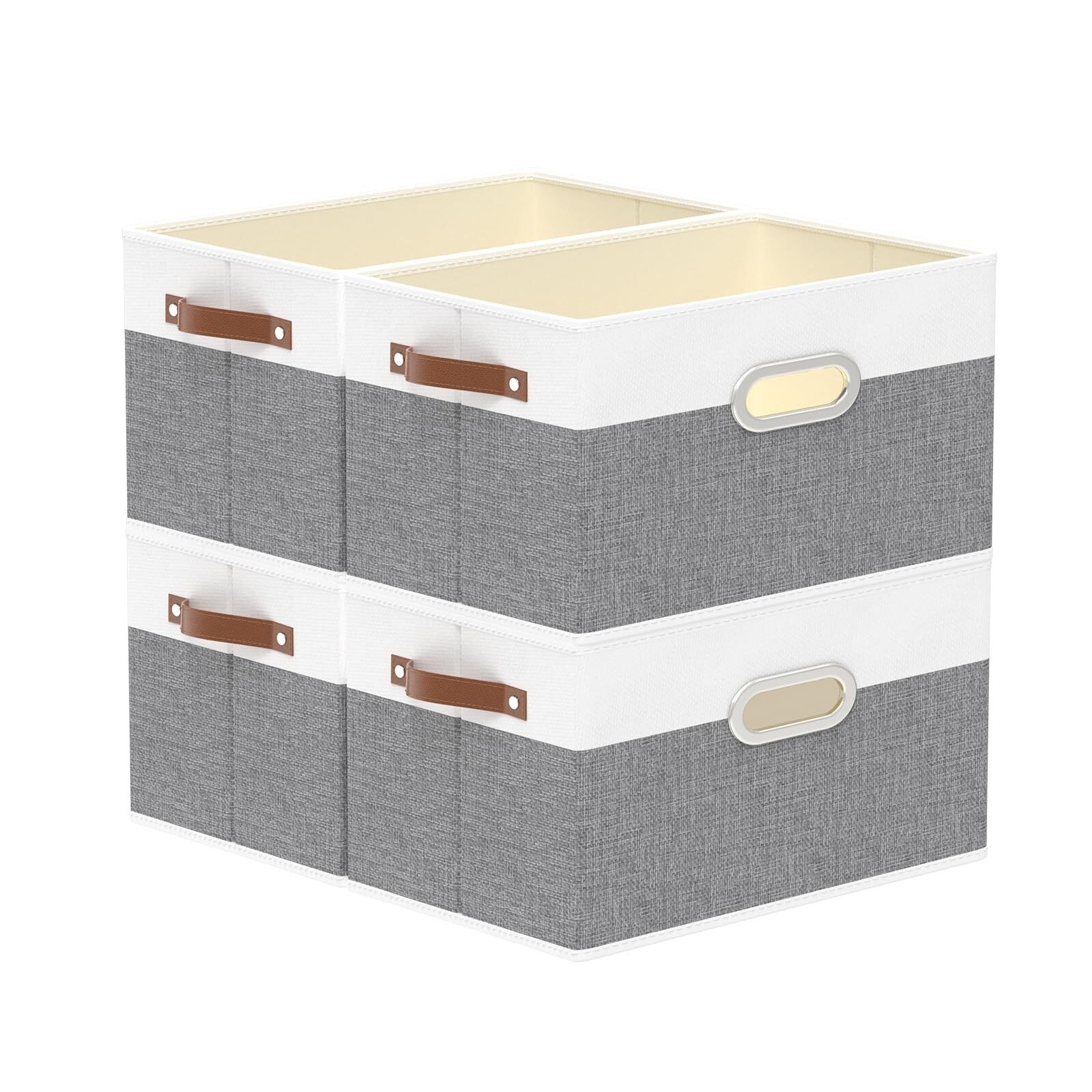 ZD Foldable Closet Organizer for Shelves, Large Boxes with 3 Handles ...