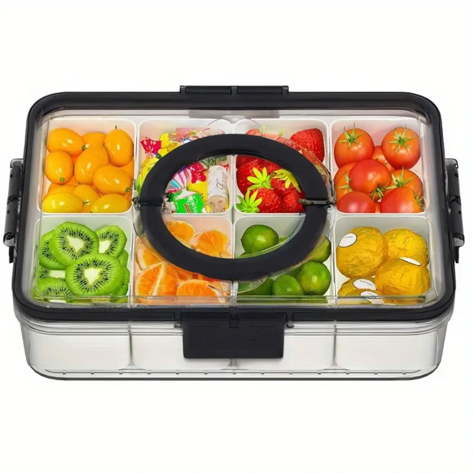 ZD Food Storage Containers 8 Compartment Snack Container with Reusable ...