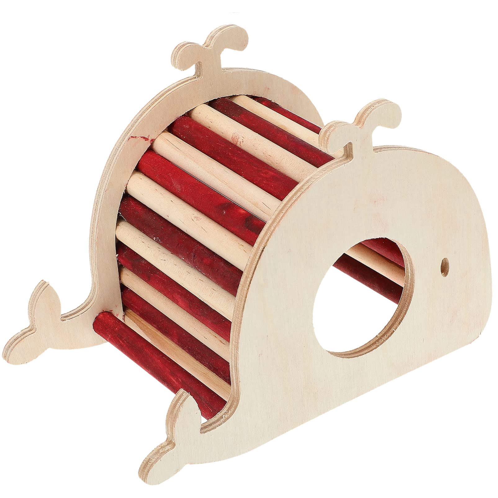 ZD Hamster House Toy Bite- Nest Wooden Mouse Habitat Supply Hamster ...
