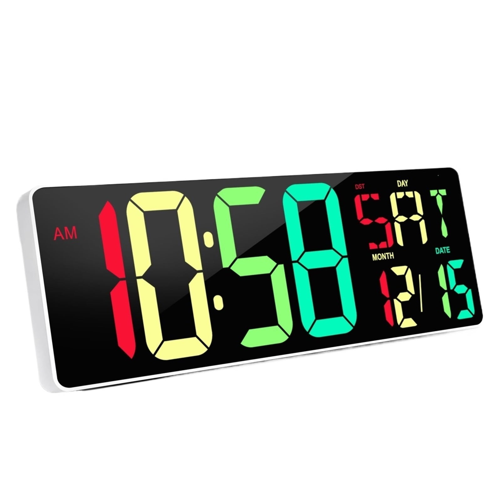 ZD Large Digital Wall Clock with Remote Control 17.2" LED Large Display ...