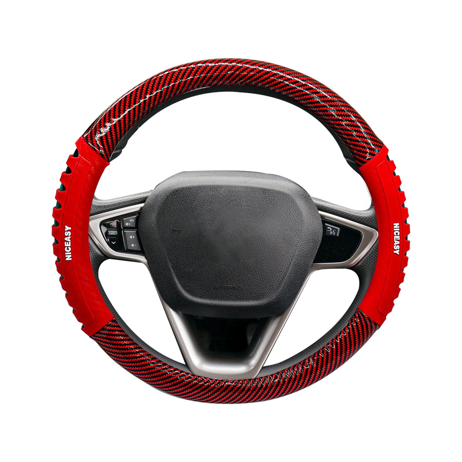 ZD Sport Style Leather Steering Wheel Cover with Blue Lucky-Cloud ...