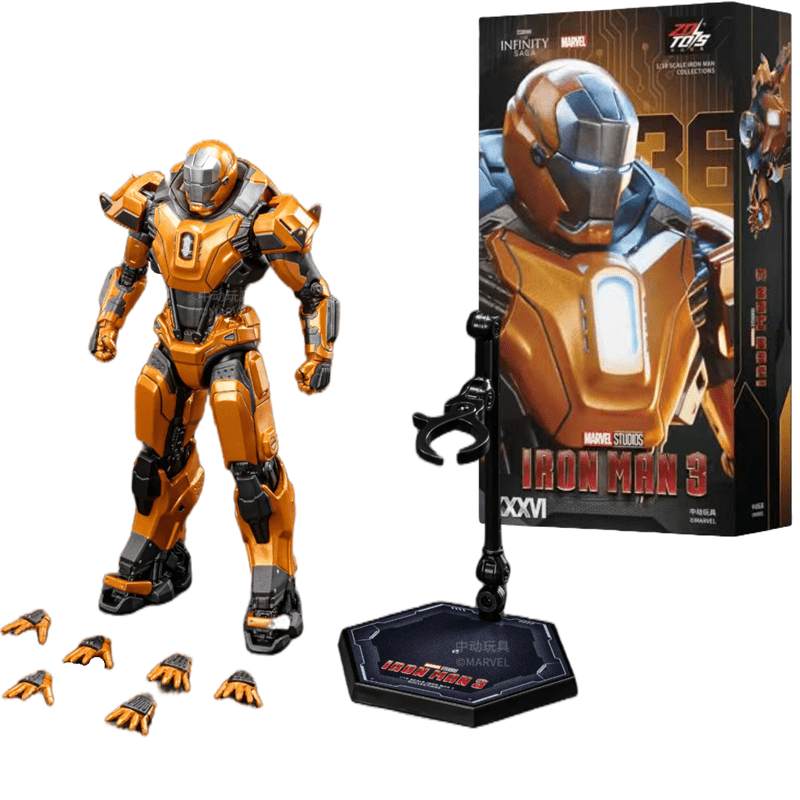 ZD Toys Iron Man Action Figure Mark 35 Red Snapper Iron Man MK 24 MK 22 ...