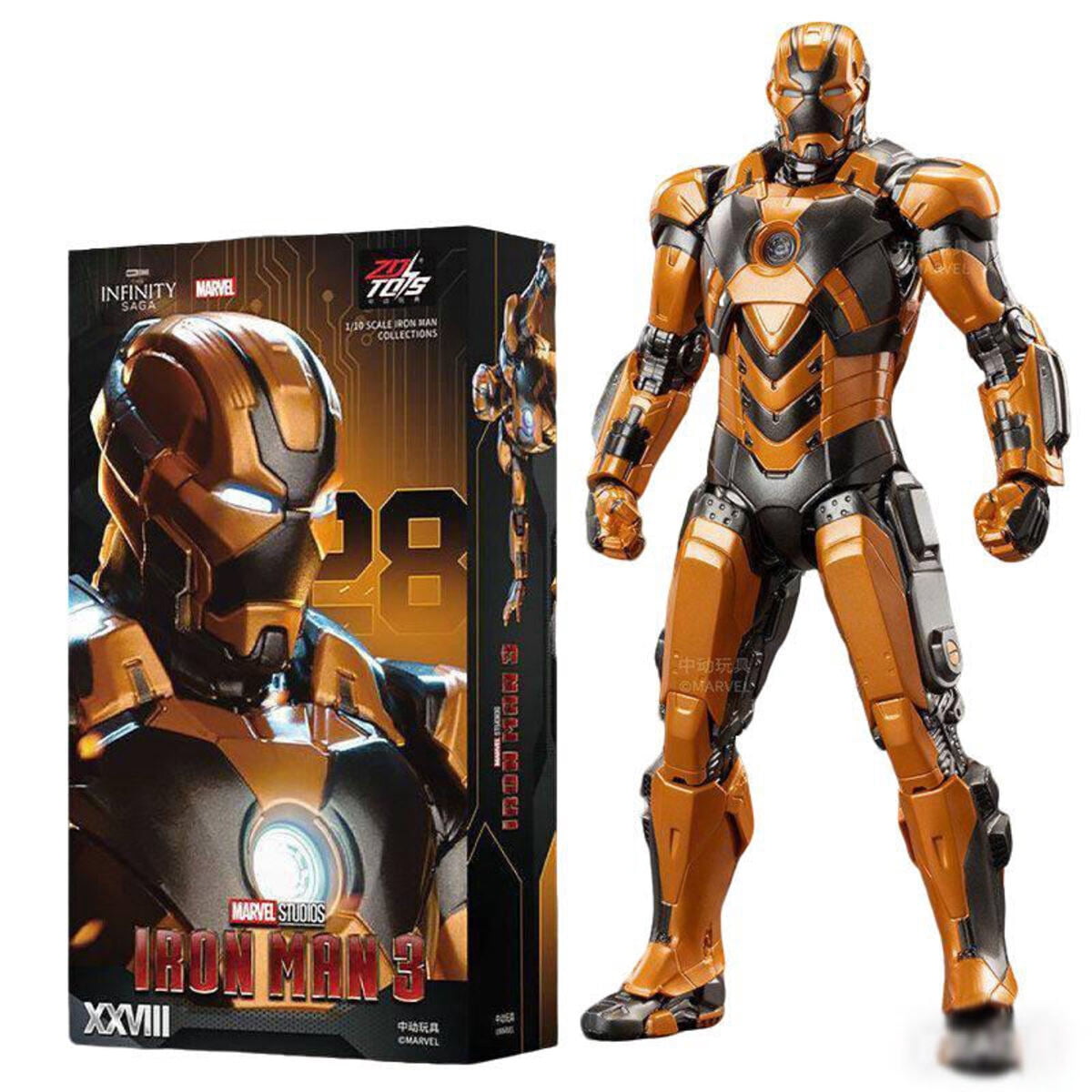 ZD Toys Original Iron Mans Mark28-Advanced Battle Suit 18cm/7in 1/10 ...