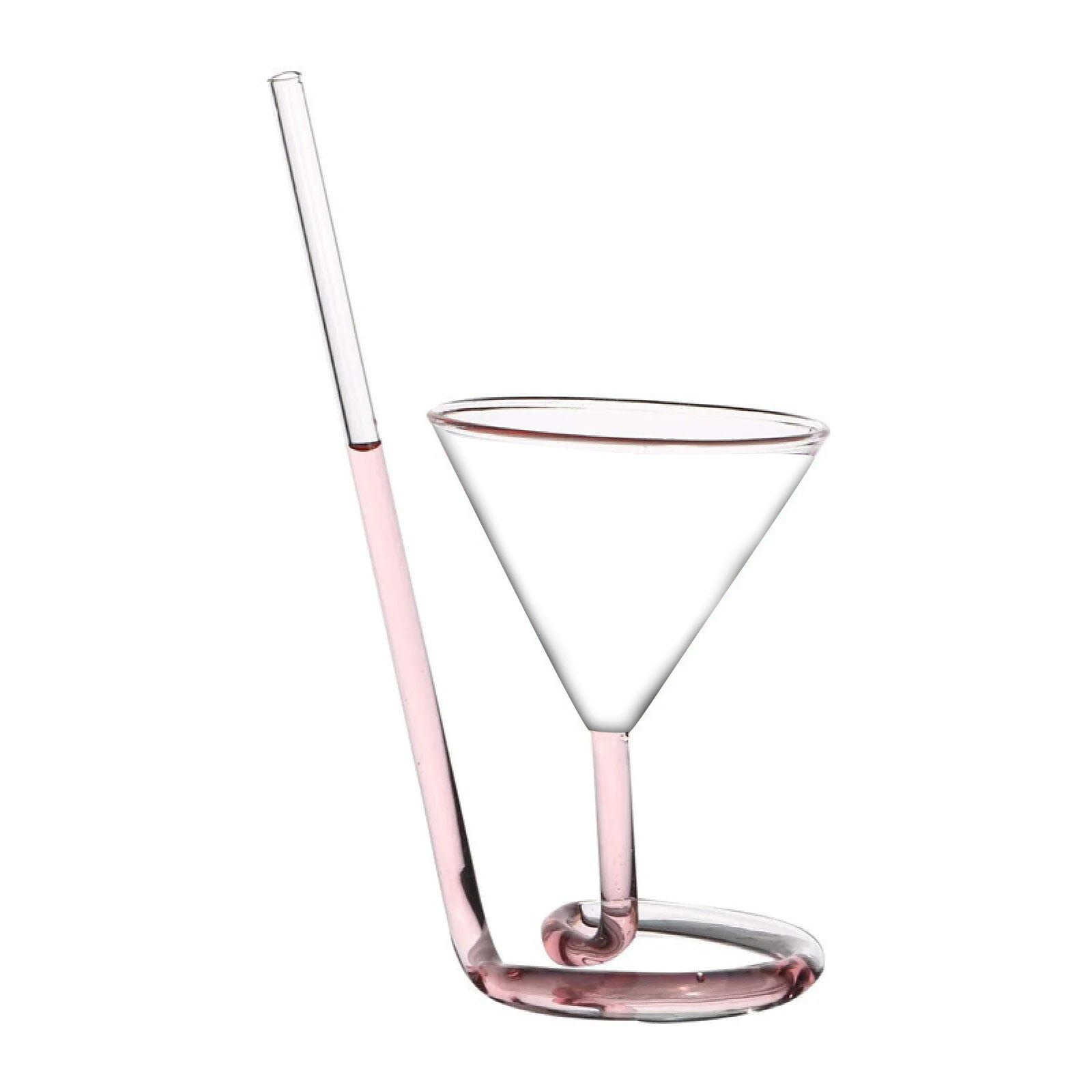ZDCA Glass Spiral Glass Rotating Glass Straw Cup Cup Vintage Mugs Clear ...