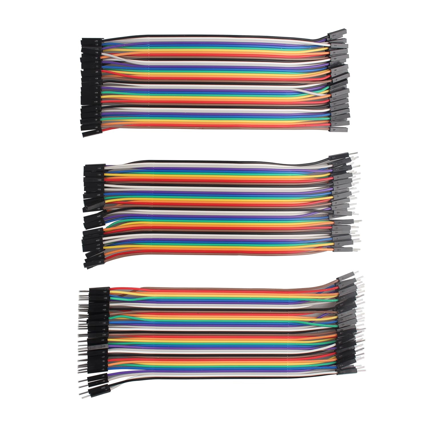 ZDE 120PCS 15cm 5.91inch KEF16 Multicolored Dupont Wires Breadboard ...