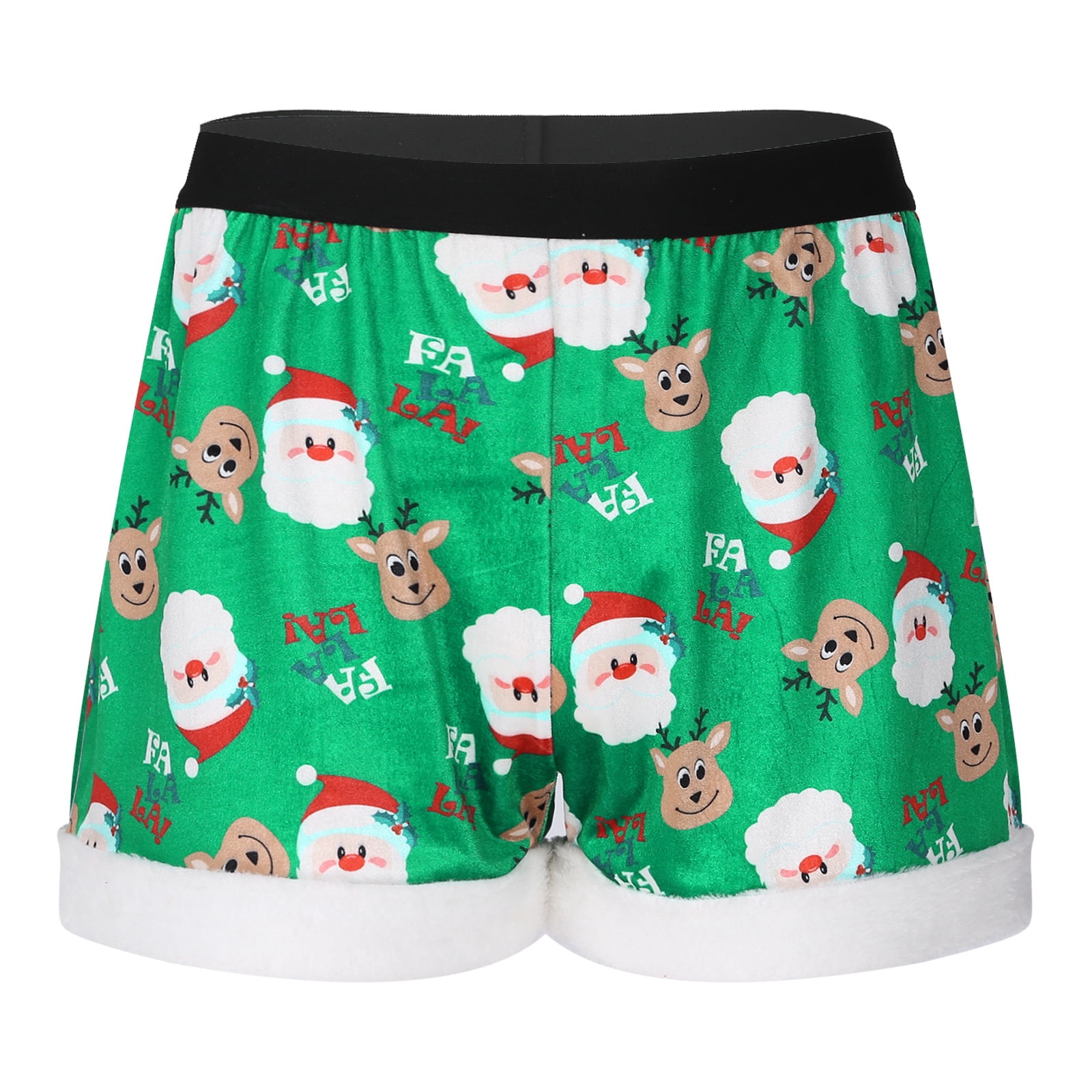 ZDHOOR Mens Xmas Costume Ball Santa Claus Boxer Briefs Velvet Elk ...