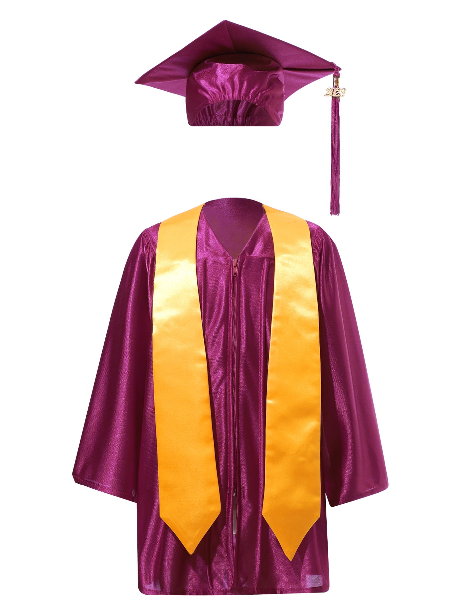 ZDHoor 2023 Year Unisex Matte Kindergarten Graduation Gown Cap Tassel ...