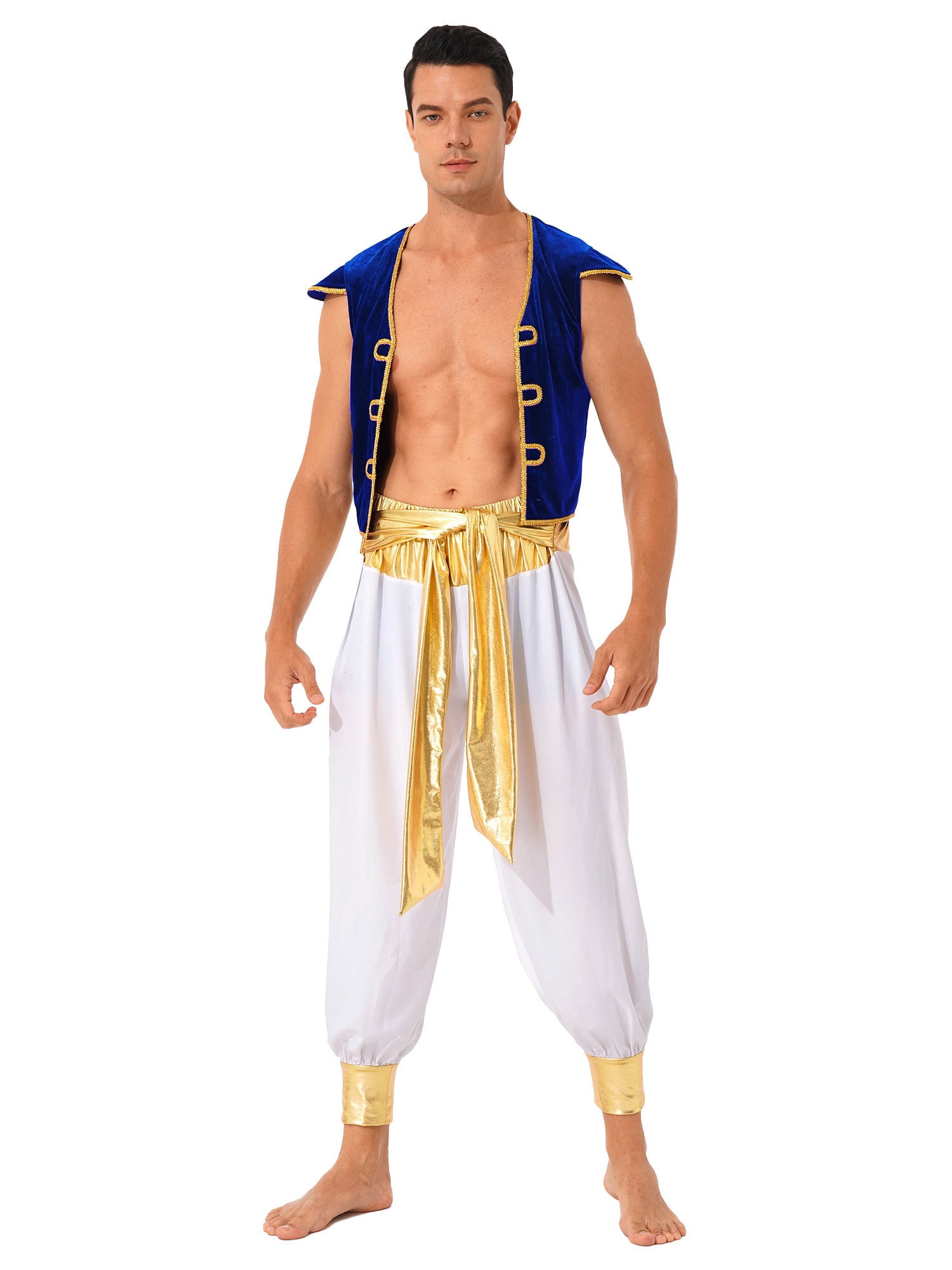 ZDHoor Arab Prince Costume for Men Adult Persian Role Play Halloween ...