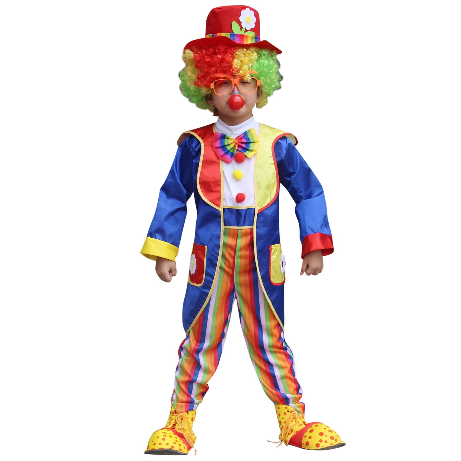 ZDHoor Cartoon Clown Costume Sun Moon Clown Puppets Outfit Halloween ...