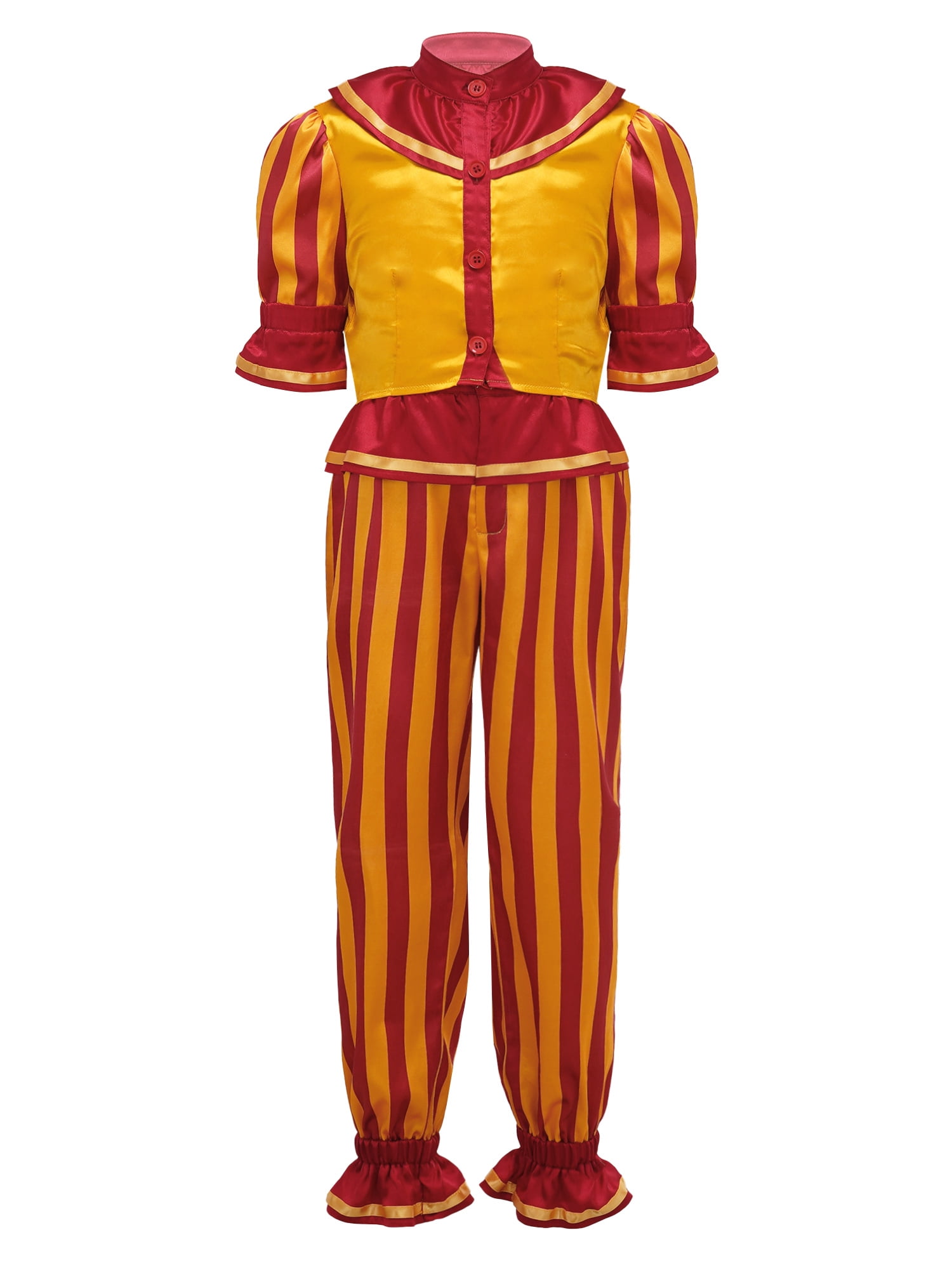 ZDHoor Cartoon Clown Costume Sun Moon Clown Puppets Outfit Halloween ...