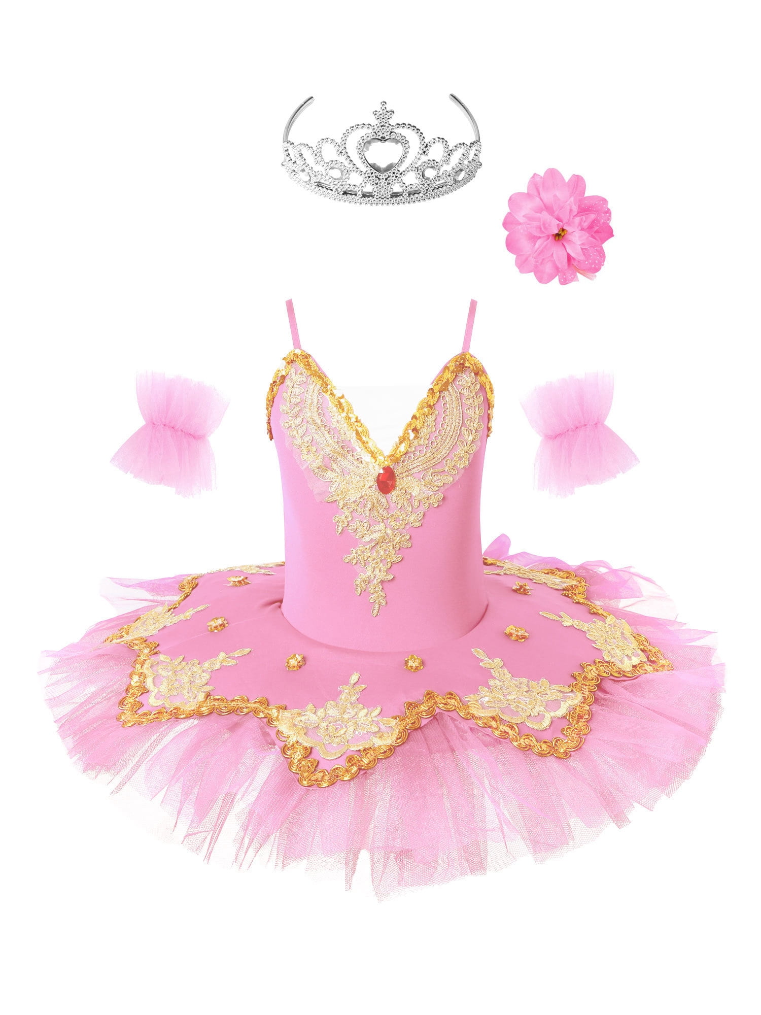 ZDHoor Girls Ballerina Swan Lake Dance Performance Costumes Camisole ...