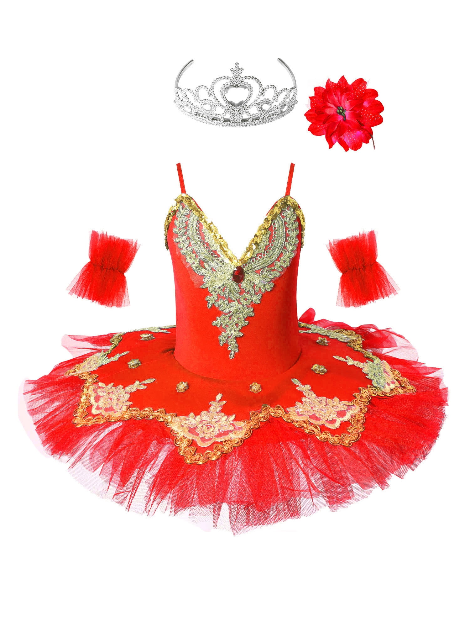 ZDHoor Girls Ballerina Swan Lake Dance Performance Costumes Camisole ...