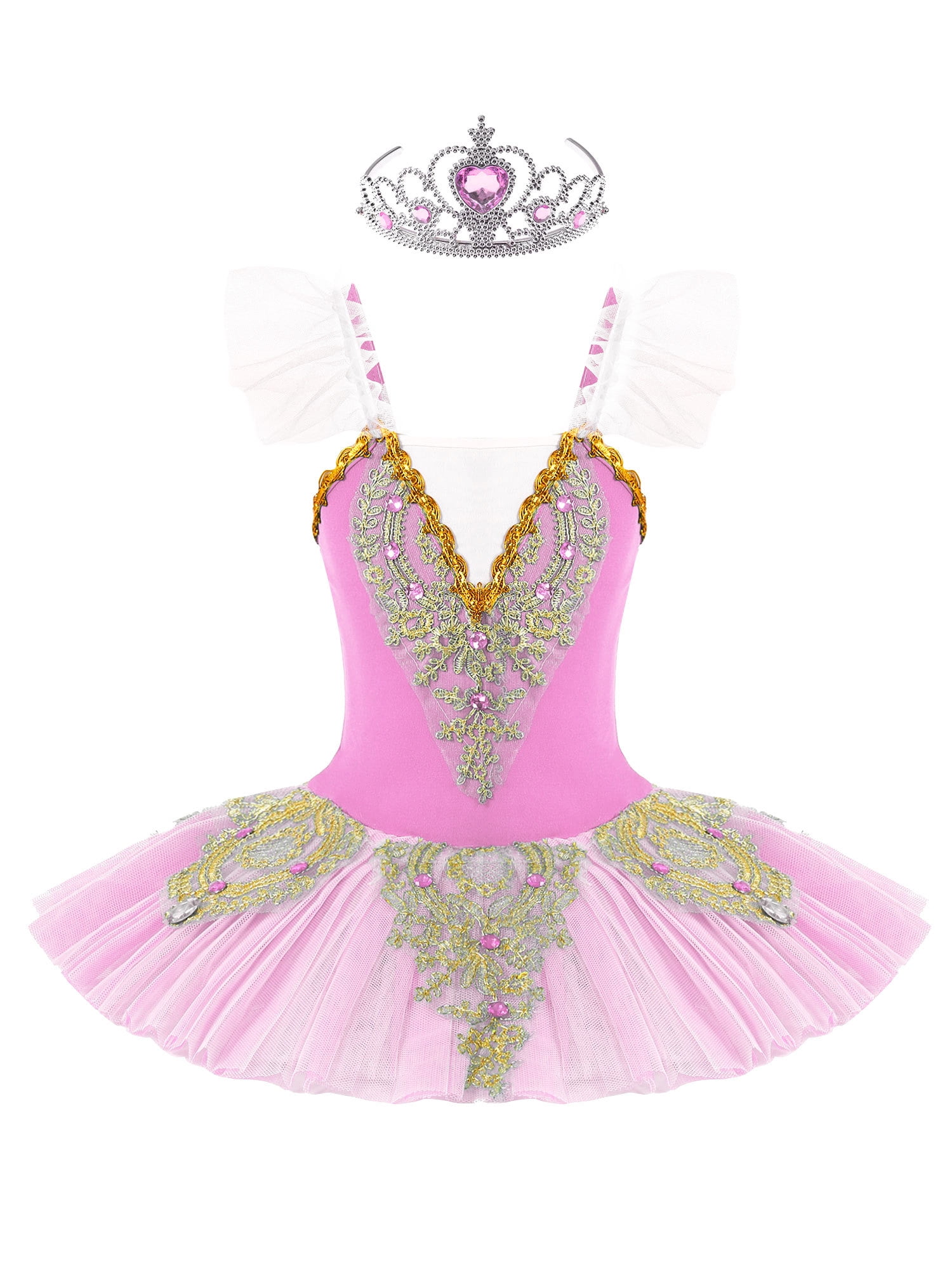 ZDHoor Girls Ballerina Swan Lake Dance Performance Costumes Camisole ...