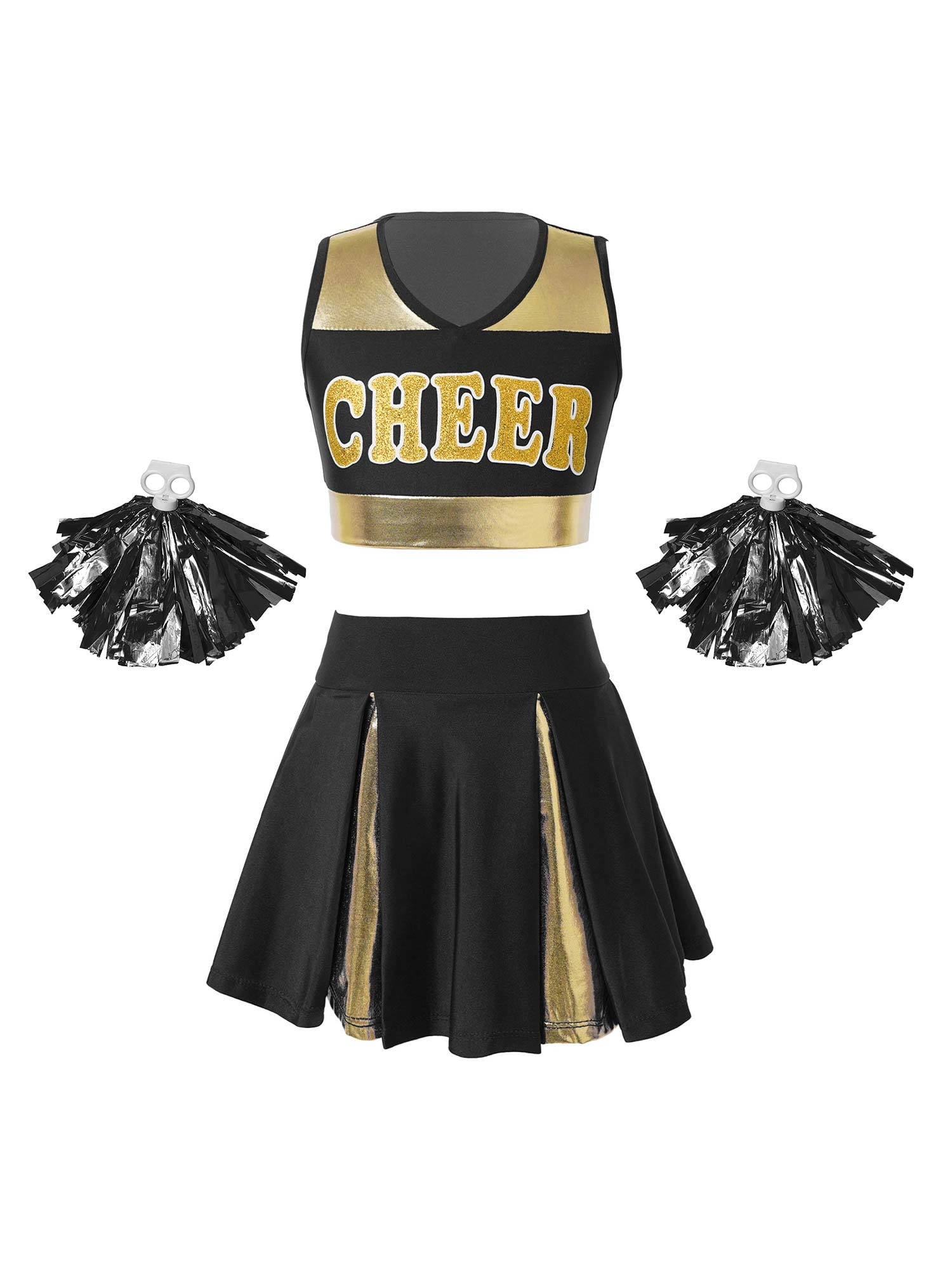 ZDHoor Girls Cheerleader Costume High School Child Cheerleading Costume ...