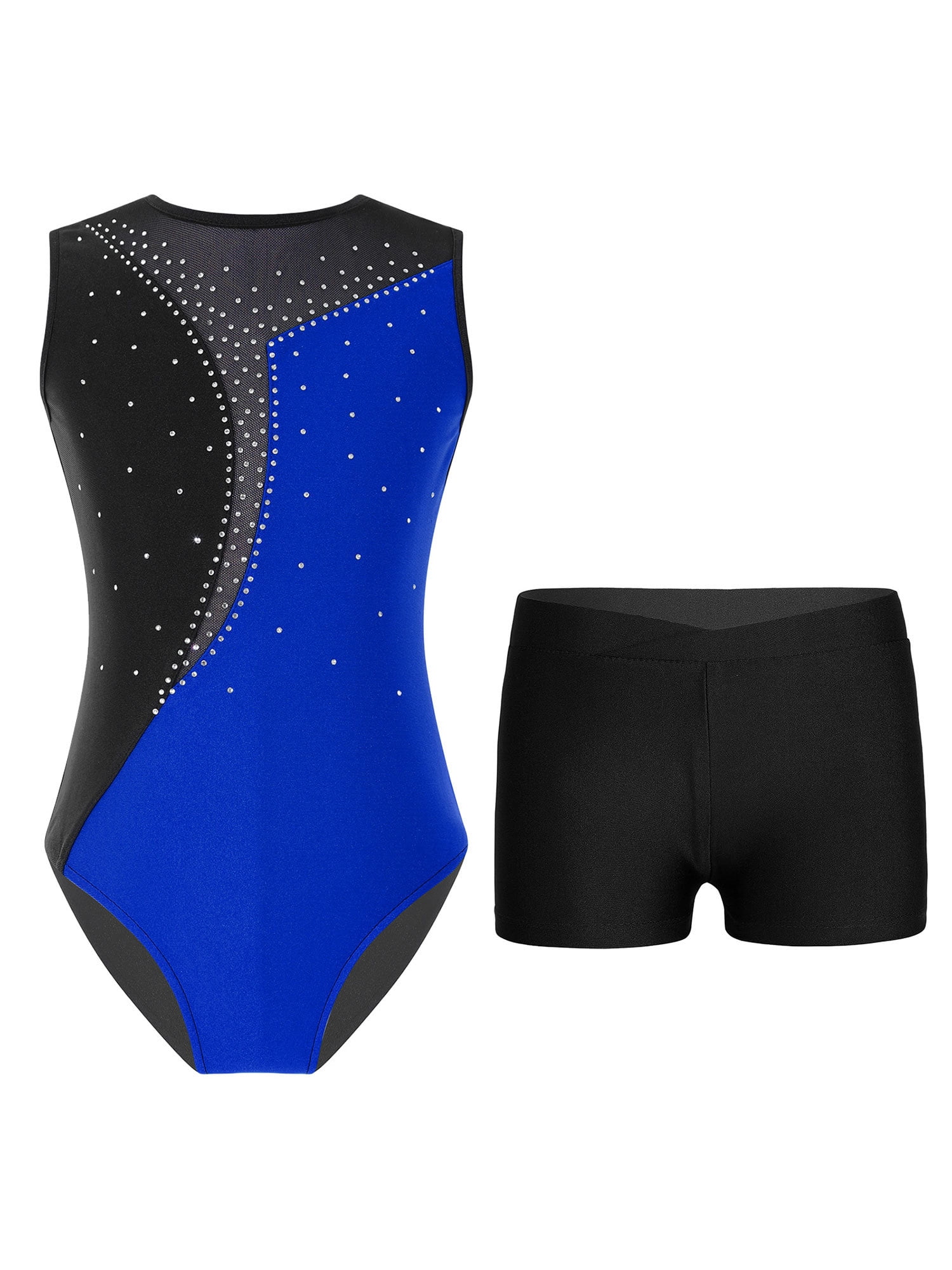 ZDHoor Gymnastics Leotards for Girls Shiny Rhinestone Dance Unitards ...