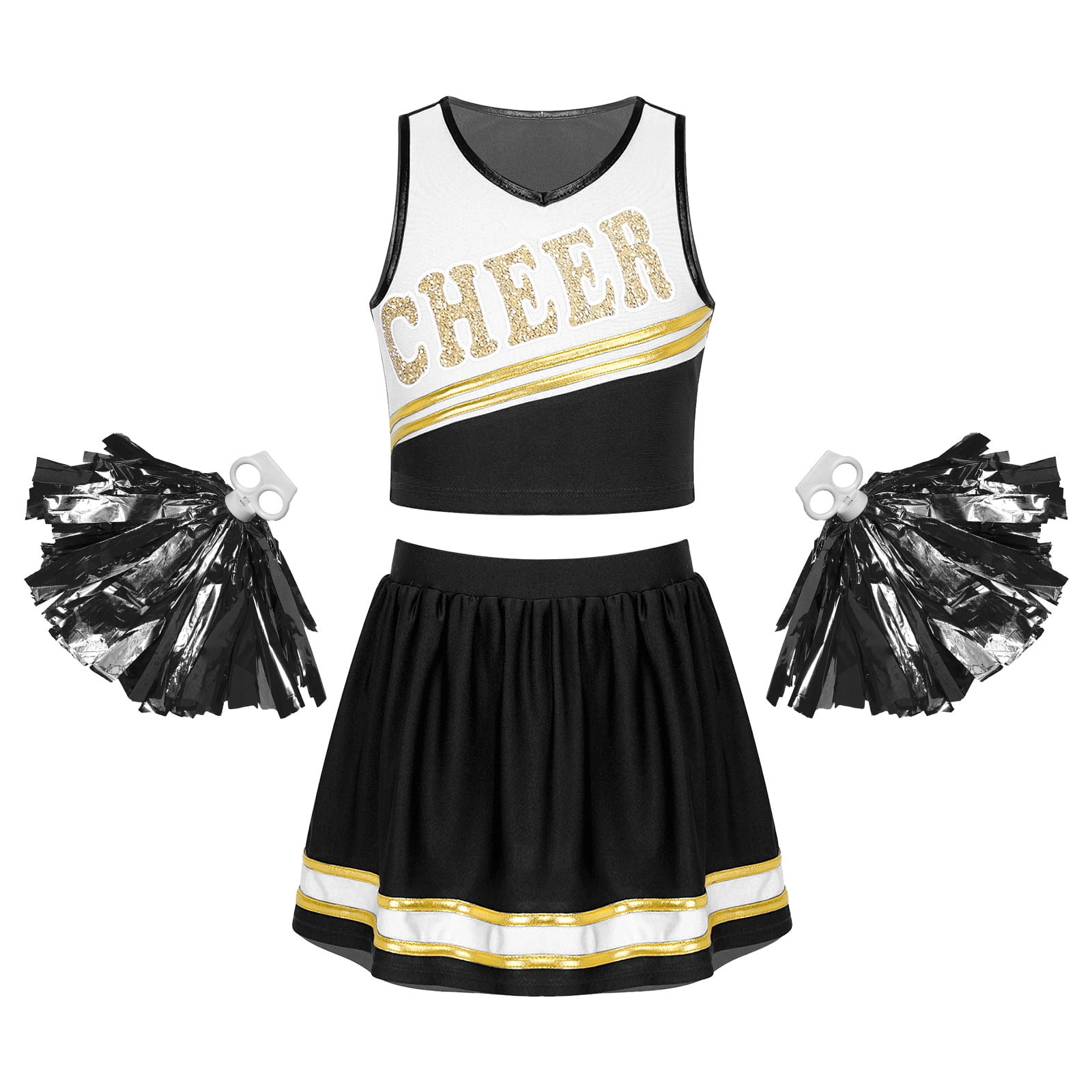 ZDHoor High School Cheerleader Costume Child Cheerleading Girl Uniform ...