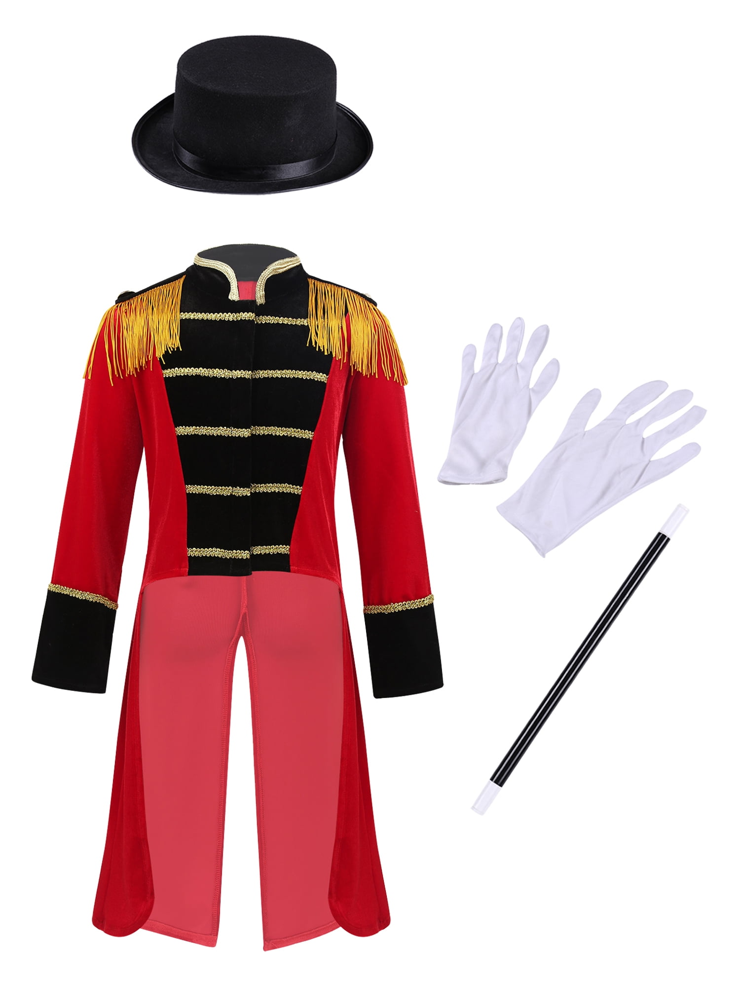 ZDHoor Kids Circus Ringmaster Halloween Costume Long Sleeve Lapel ...