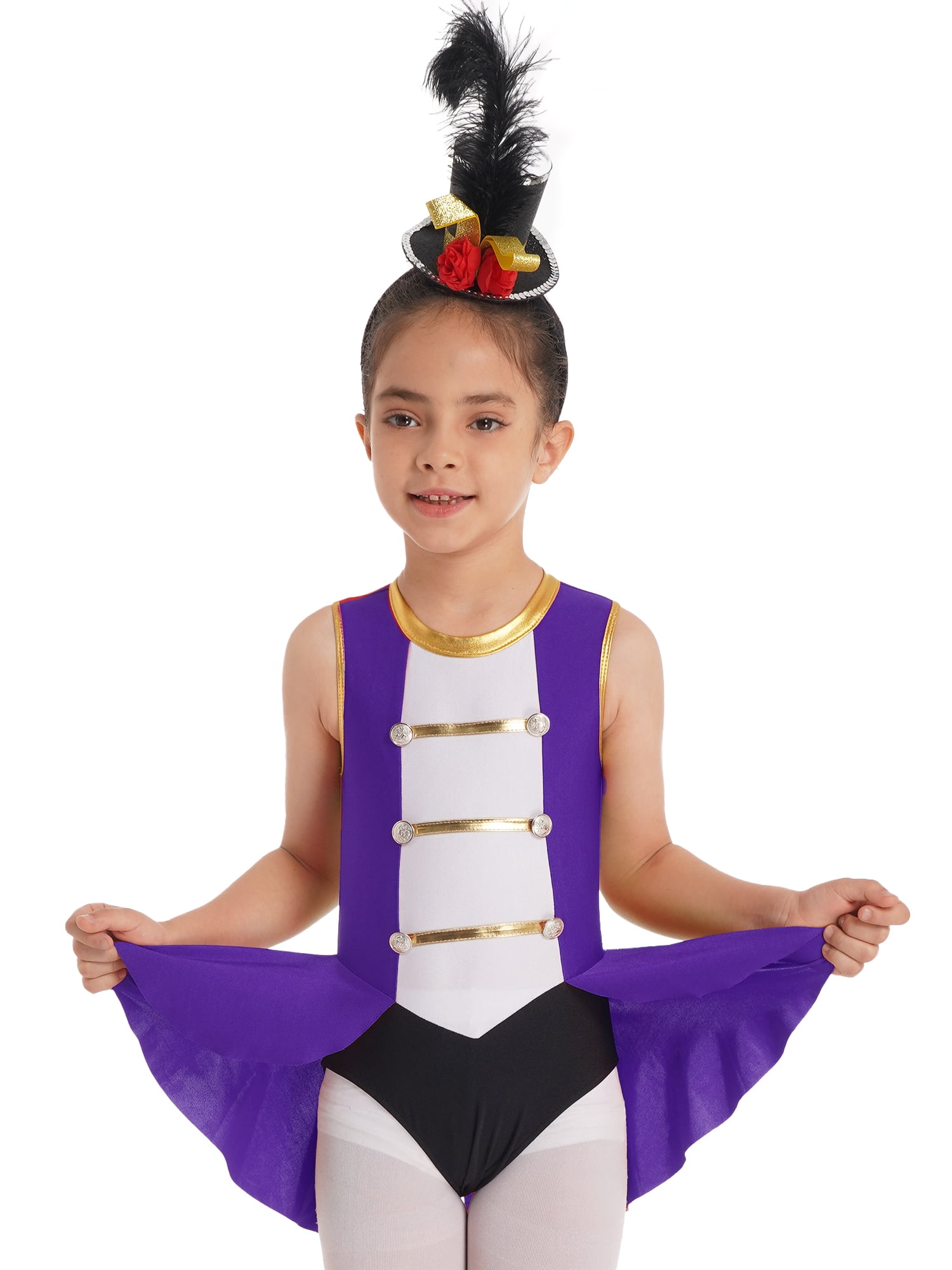 ZDHoor Kids Girls Circus Show Tamer Cosplay Party Dress-up Princess ...