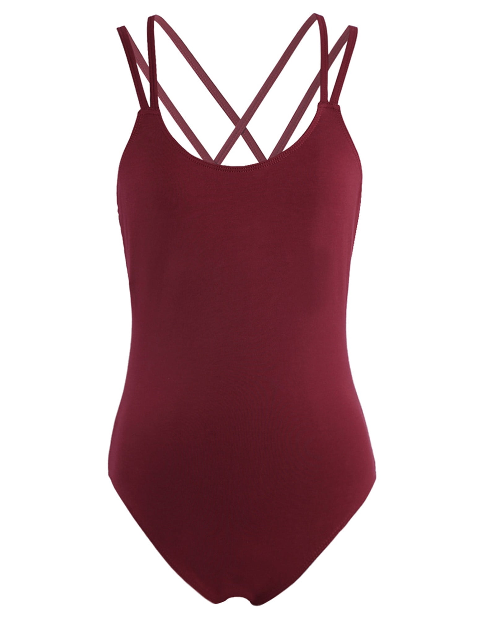 ZDHoor Womens One-Piece Ballreina Leotard Criss Cross Back Dance ...