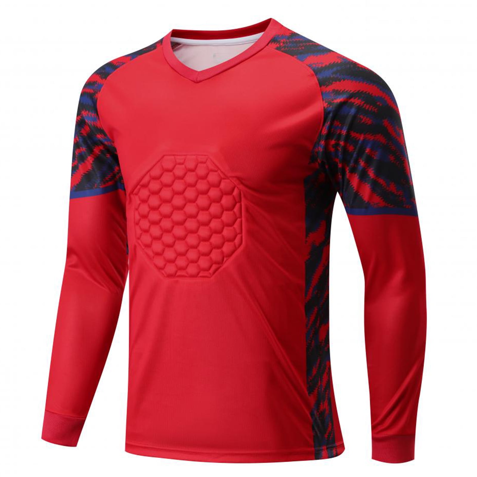 ZDHoor Youth Boys Padded Goalie Shirt Print Long Sleeve Goalkeeper ...