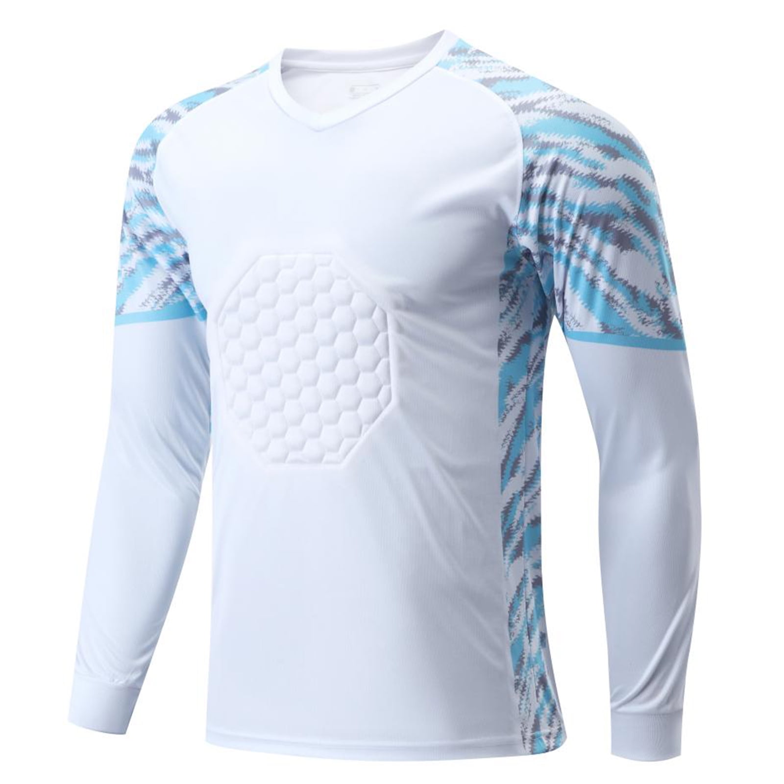 ZDHoor Youth Boys Padded Goalie Shirt Print Long Sleeve Goalkeeper ...