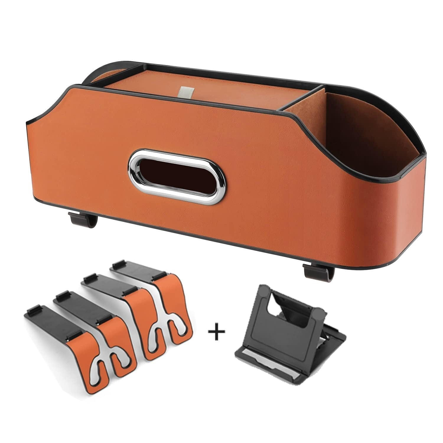 ZDM Car Back Seat Organizer with 2 Drink Cup Holder - Tissue Box and ...
