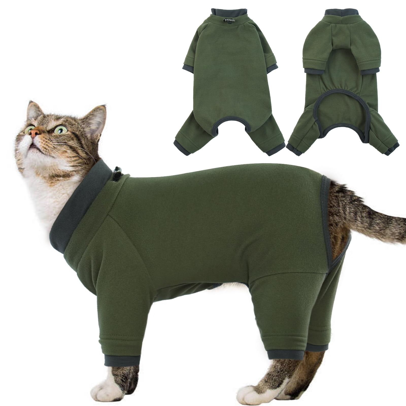 ZDM Cat Pajamas for Cats Only, Sticky Hair Cat Clothes, Sphynx Hairless ...