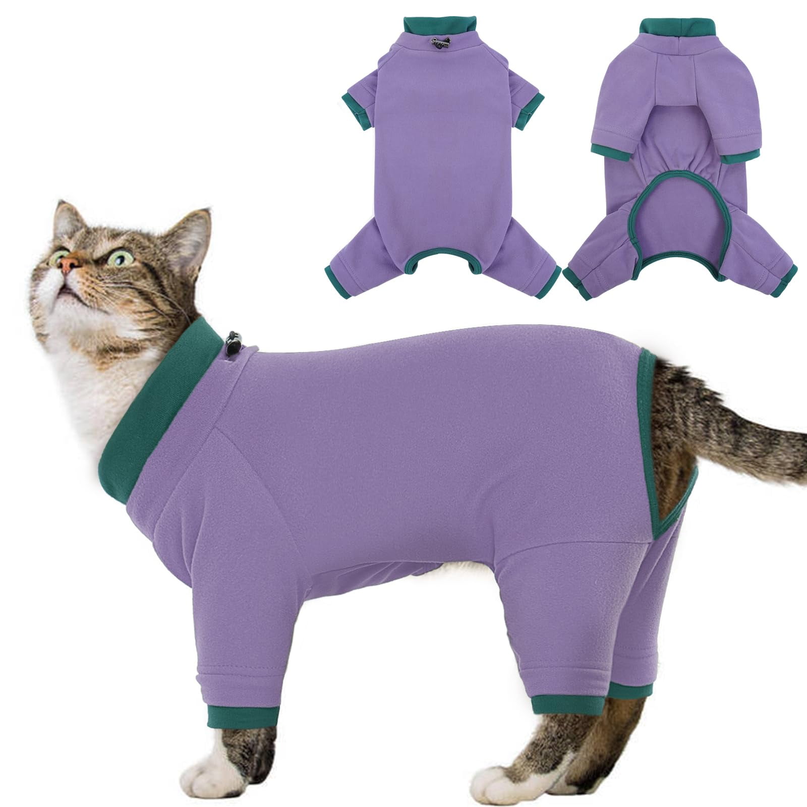 ZDM Cat Pajamas for Cats Only, Sticky Hair Cat Clothes, Sphynx Hairless ...