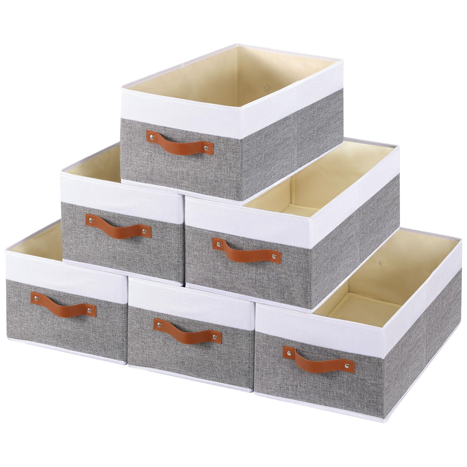 ZDM Foldable Clothes Boxes, Closet Bin with Handles, Fabric Storage ...
