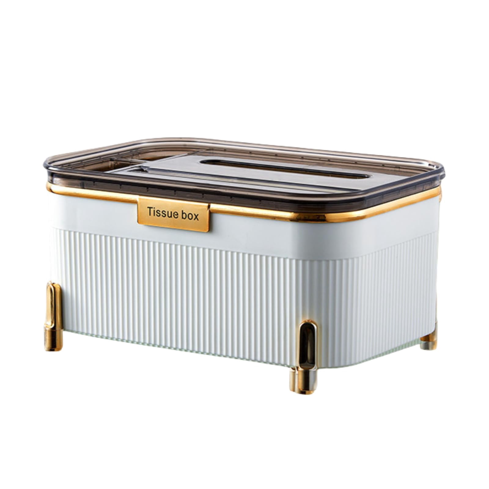 ZDM Tissue Box Cover with Compartment, Refined Modern HIPS Fabric with ...