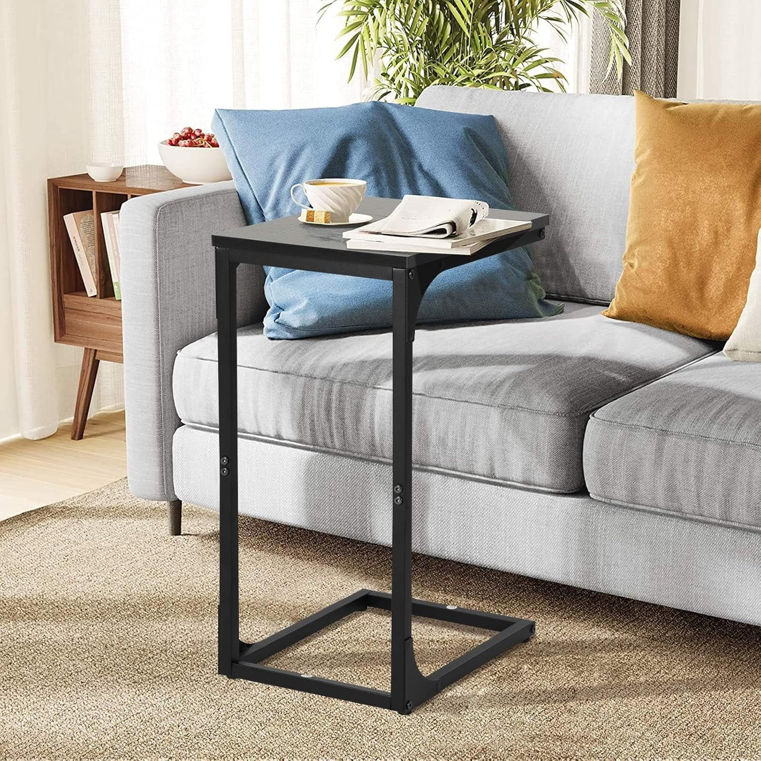 ZDOOR C Shape End Table, Couch Table Small Side Table for Small Spaces ...