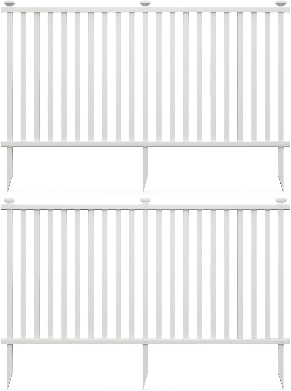 ZDOOR Garden Fence 2 Panels, 80”L x 37.5”H Outdoor Privacy Screen w ...