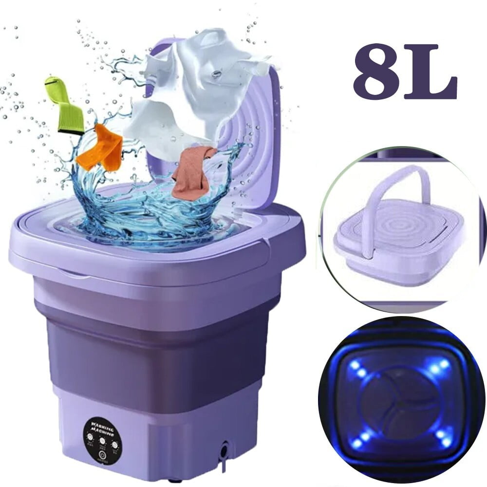 ZDOOR Portable Mini Washing Machine - Foldable Washer with Spin Dryer ...