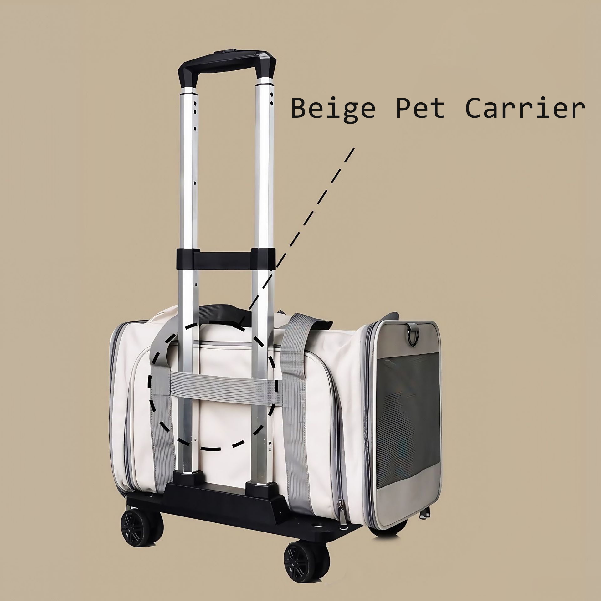 ZDSSY Pet Carrier with Wheels Expandable Space for Small Medium Dogs ...