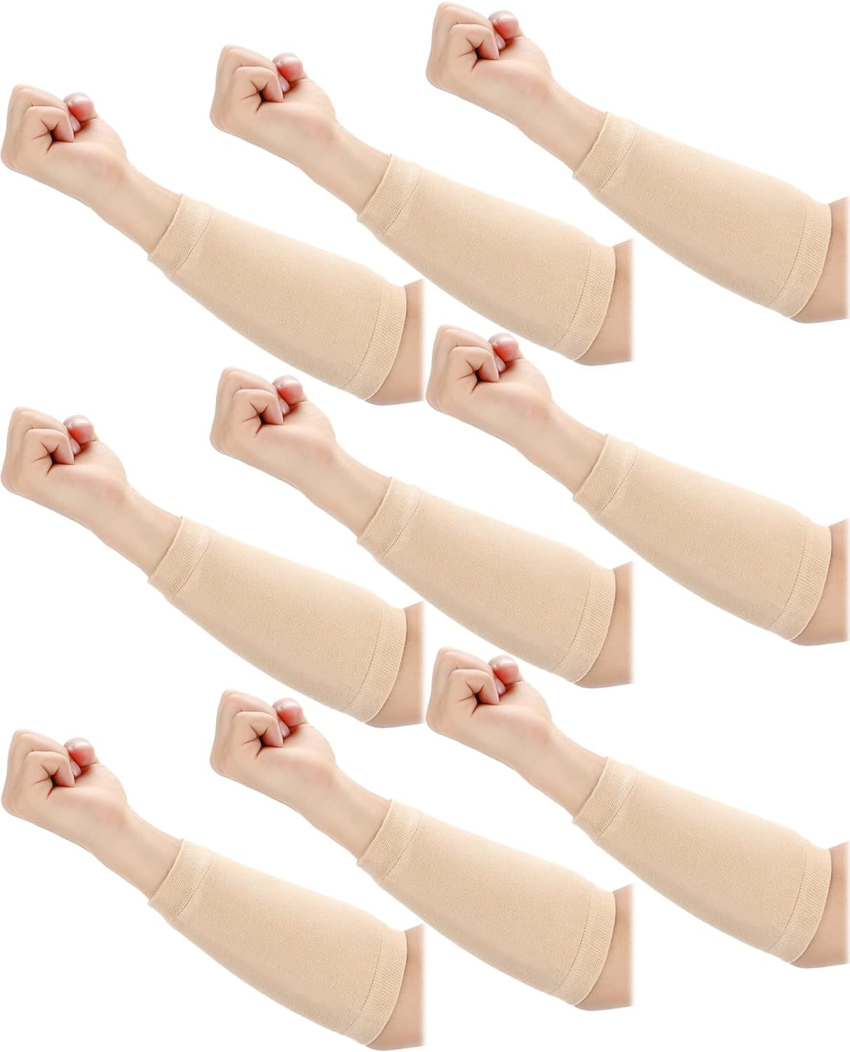 ZDWQFA Arm Protectors for Thin Skin, Beige, Breathable Compression ...