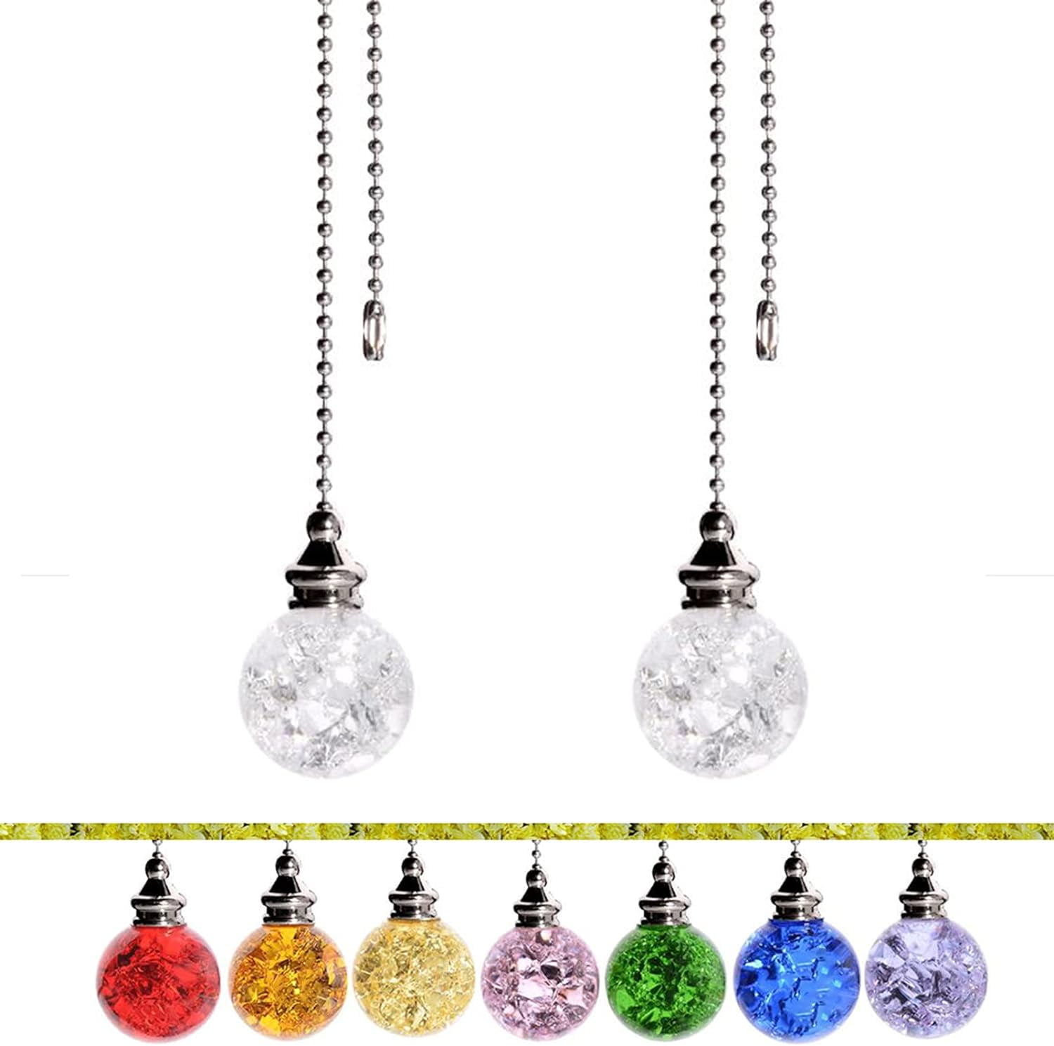 ZDWQFA Crystal Glass Ice Decorative Ceiling Fan Scroll Kit - Walmart.com