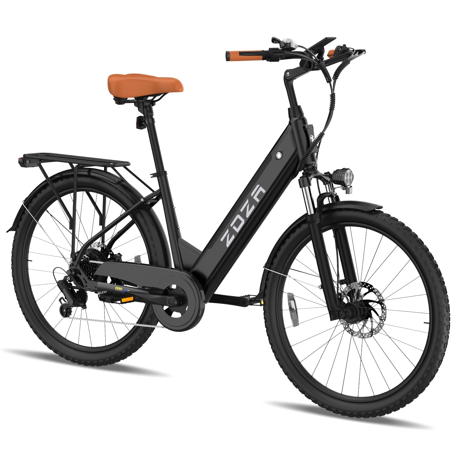 ZDZA Electric Bike for Adults 26”, 750W Peak Motor Ebike for Woman, 48V Removable Battery, 7 ...