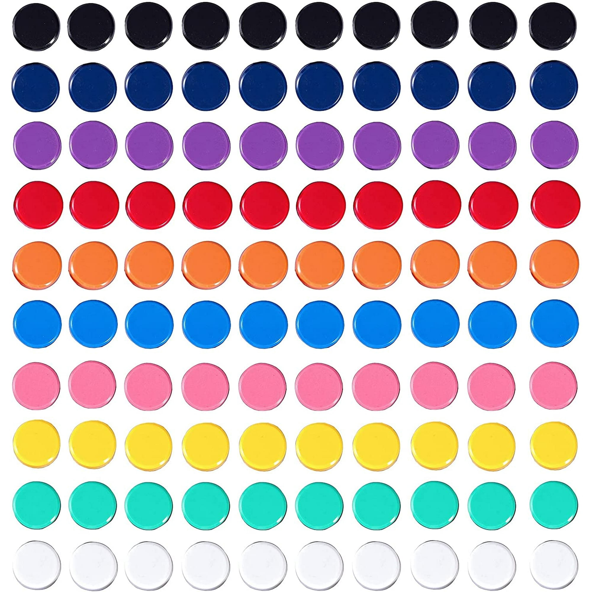 ZDZBLX 100 Pack 10 Colors Refrigerator Magnets Colorful Fridge Magnet ...