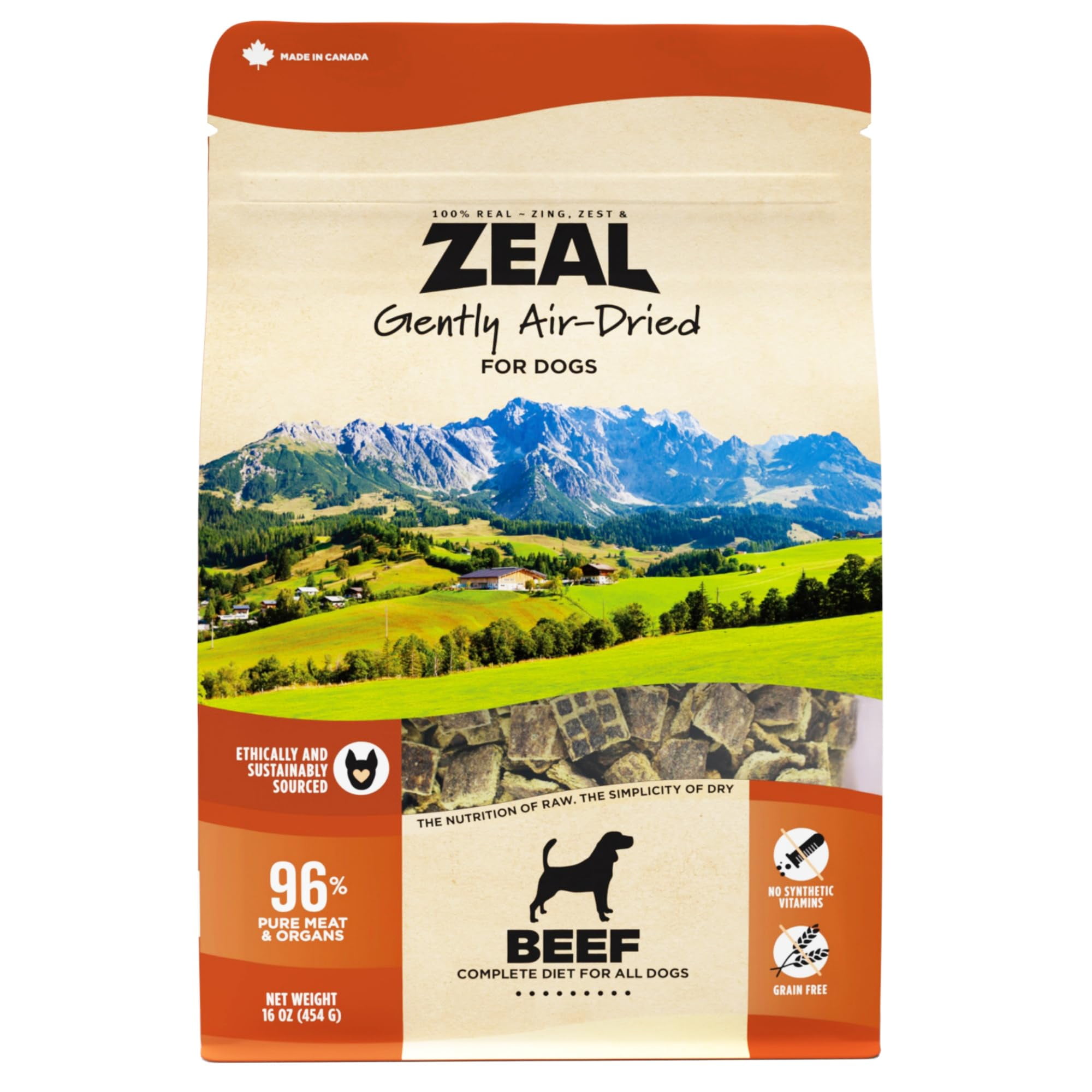 ZEAL Canada Air-Dried Beef Recipe for FST1 Dogs - High Protein, Natural ...