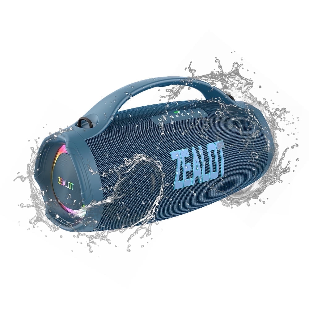 ZEALOT Portable Waterproof Bluetooth Speaker, 36H Playtime, IPX6 160W Bluetooth Speaker ...