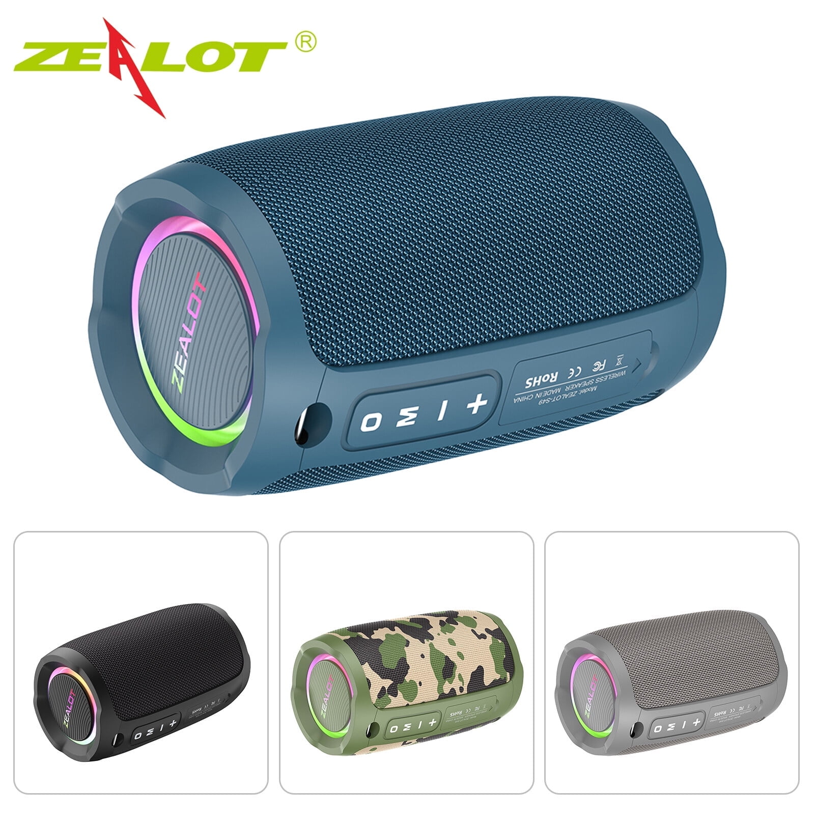 ZEALOT S49 Portable Wireless Speaker with BT 5.2 Technology 40W IP67 Waterproof Speakers HiFi ...